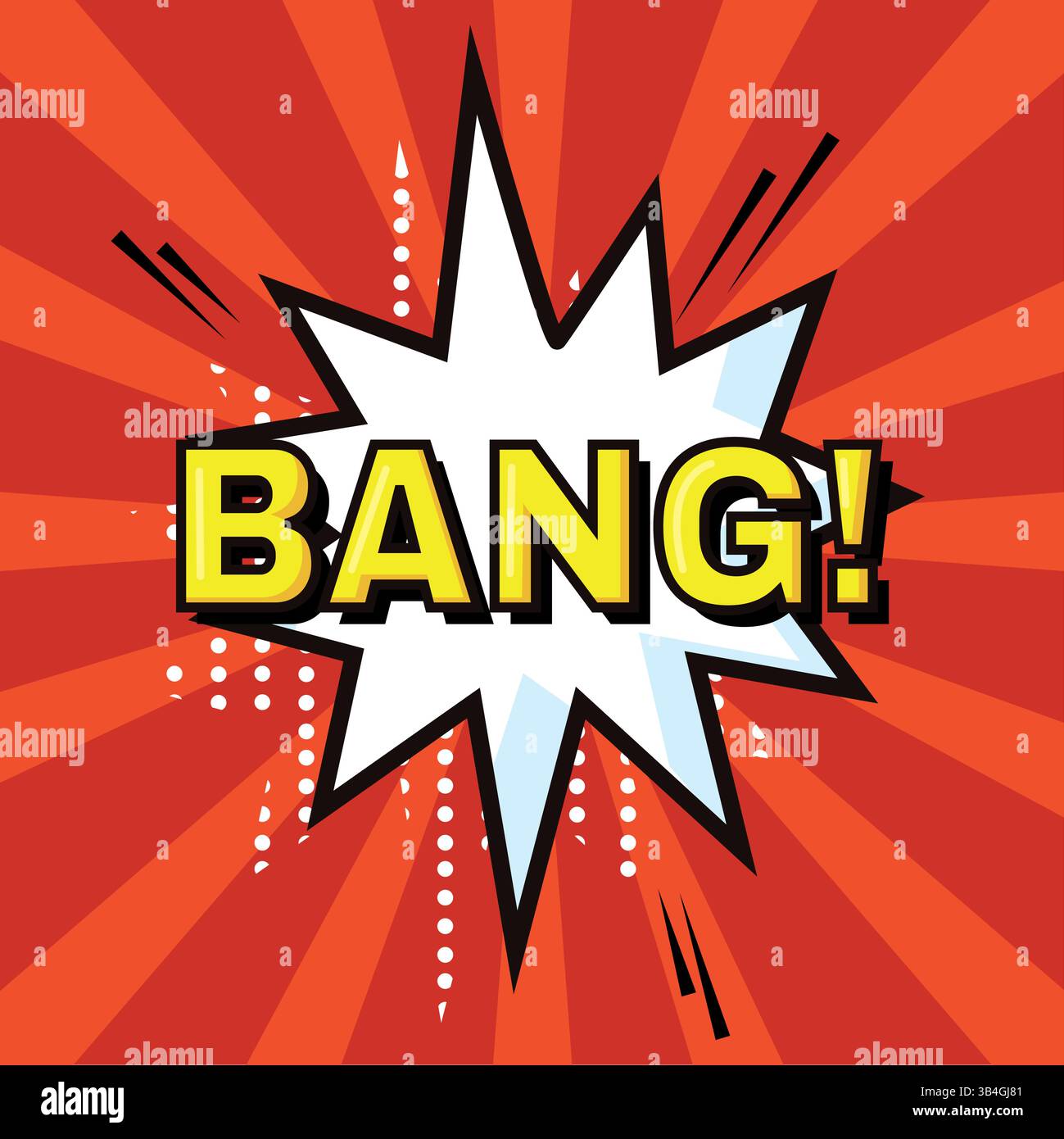 Comic explosion saying Bang. Vector illustration Stock Vector Image ...