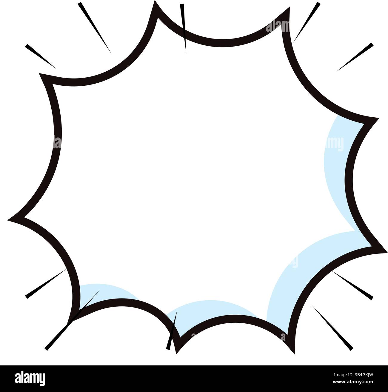 Empty comic explosion shape. Vector illustration Stock Vector Image ...