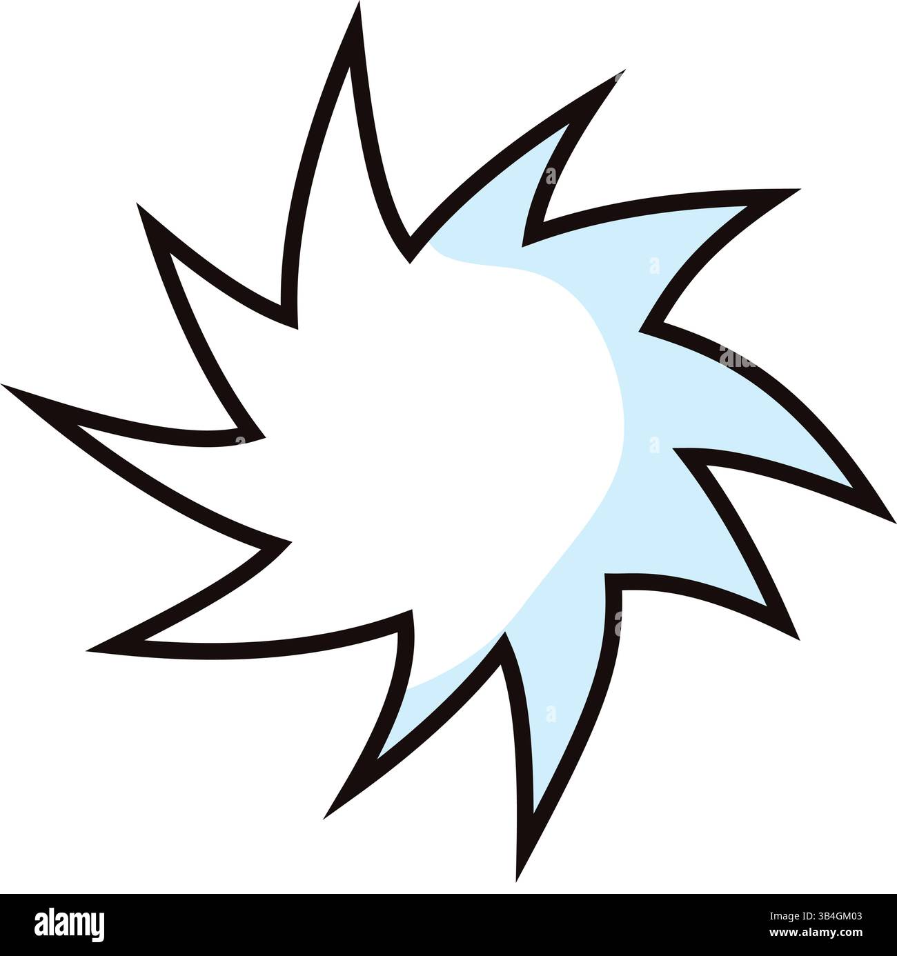 Empty comic explosion shape. Vector illustration Stock Vector Image ...