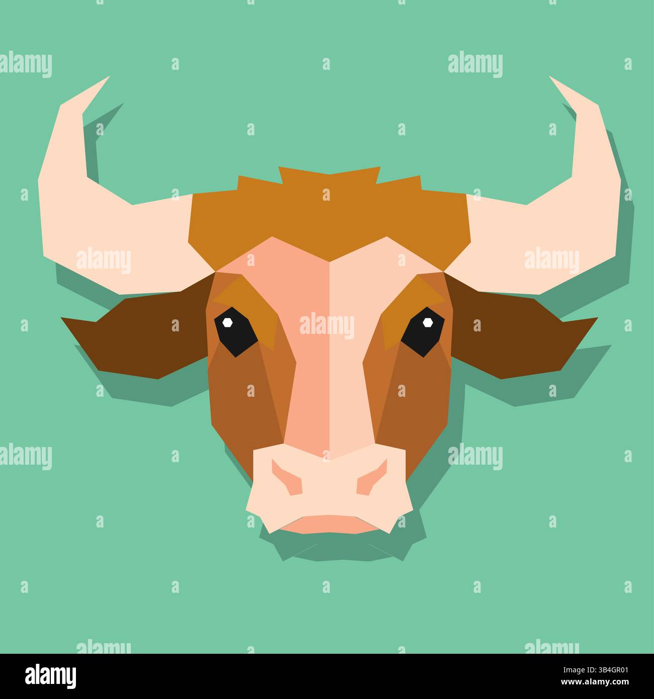 Angular bull portrait. Vector illustration Stock Vector Image & Art - Alamy