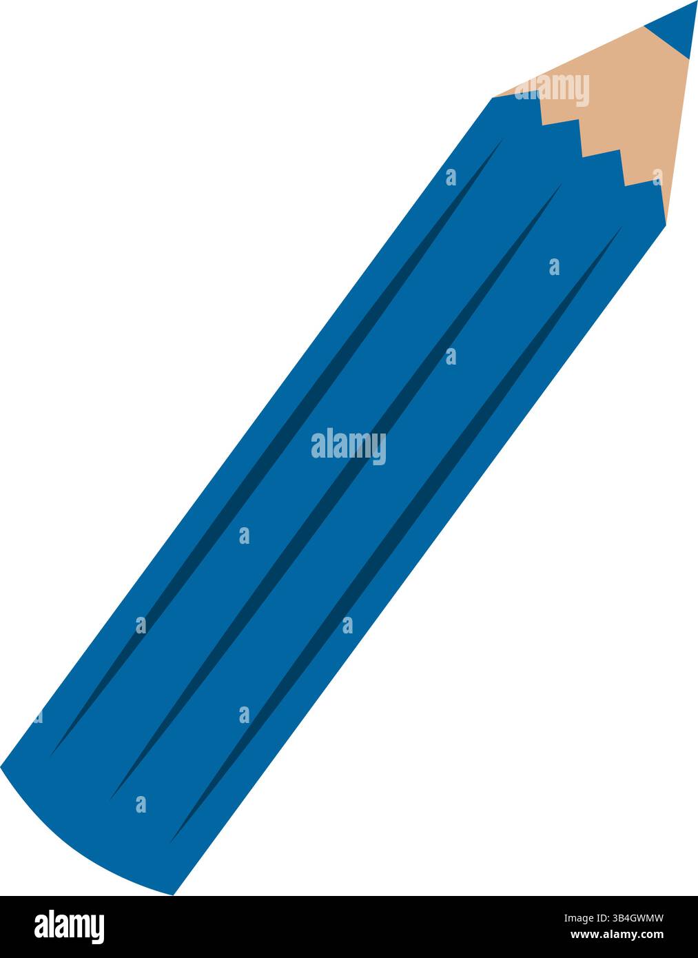 Blue pencil drawing tool. Vector illustration Stock Vector Image & Art ...