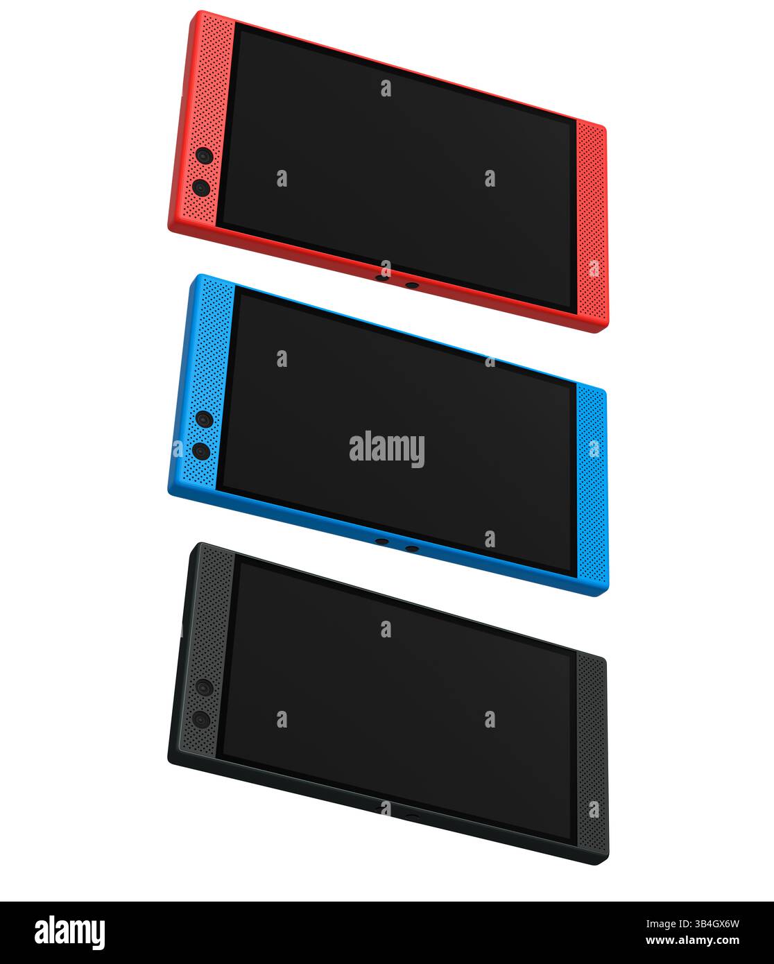 Collection of a modern smartphone's front and side views, ideal for ...