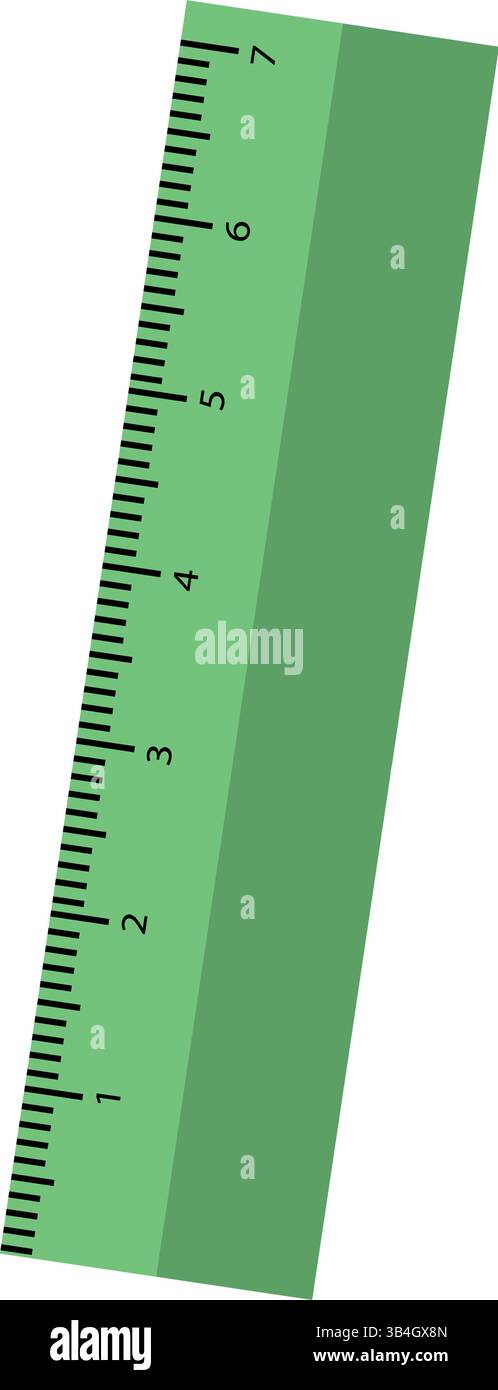 Green ruler with black marks. Vector illustration Stock Vector Image ...