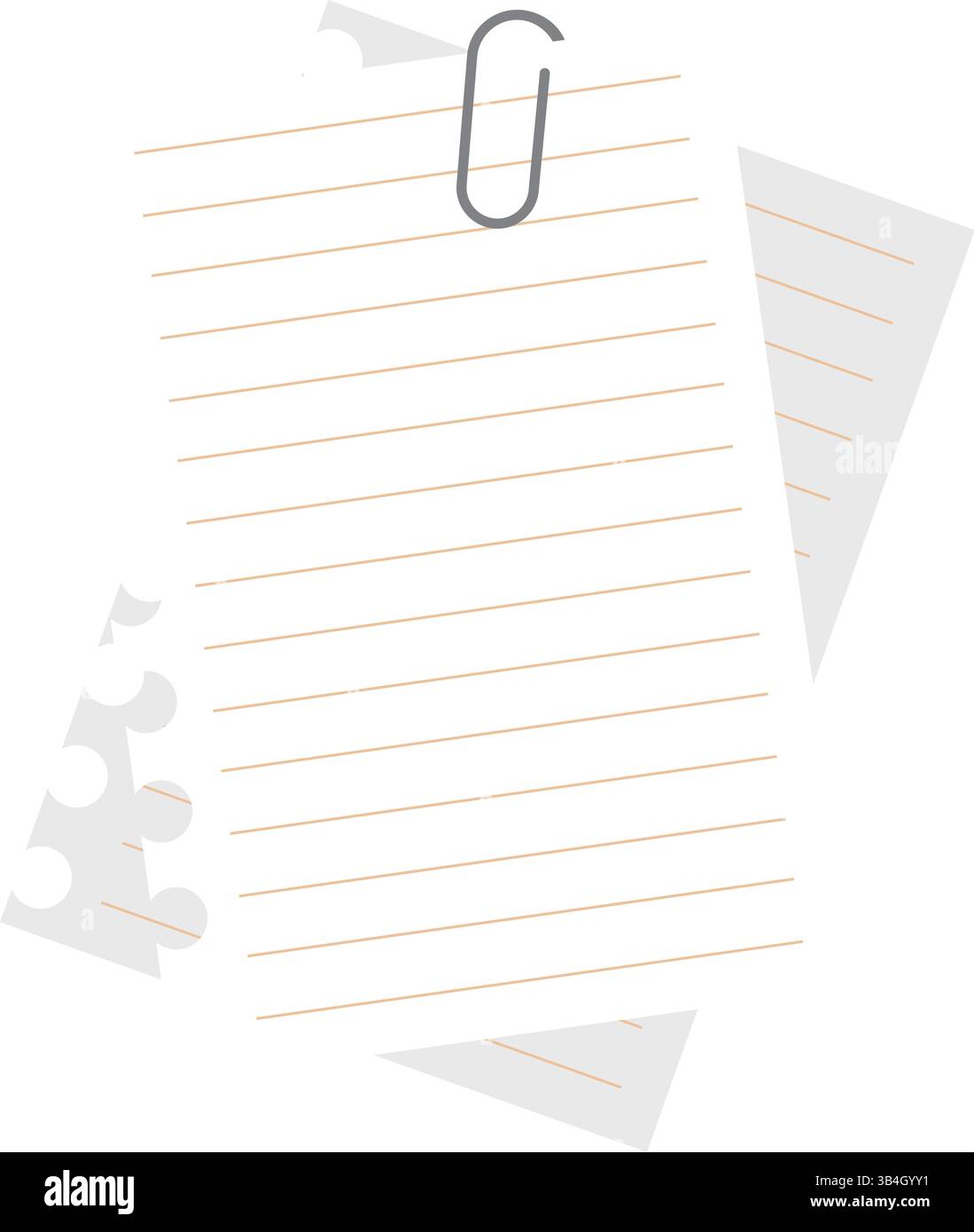 Paper sheets with clip. Vector illustration Stock Vector Image & Art ...