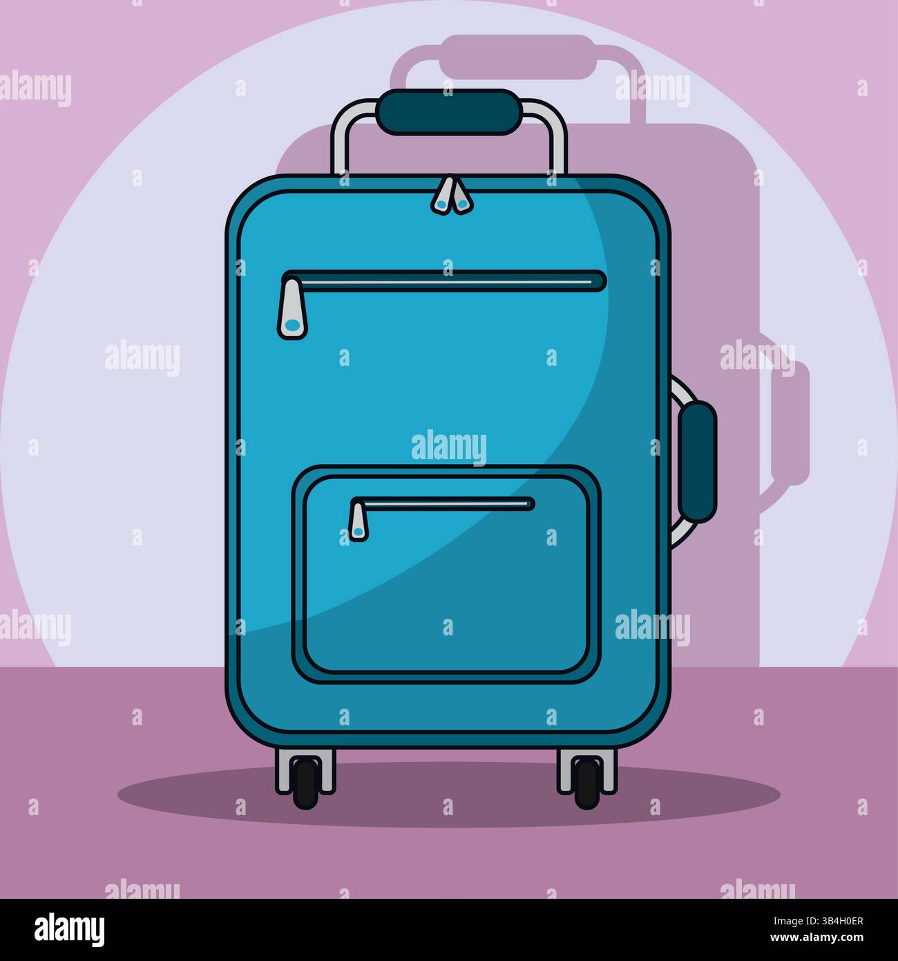 Colored wheeled suitcase. Vector illustration Stock Vector Image & Art ...