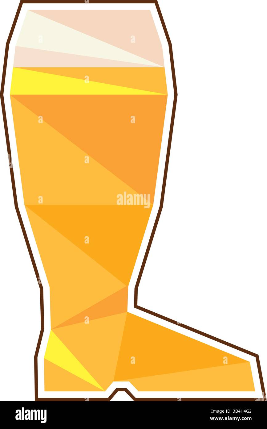 Beer boot glass vector. Vector illustration Stock Vector Image & Art ...