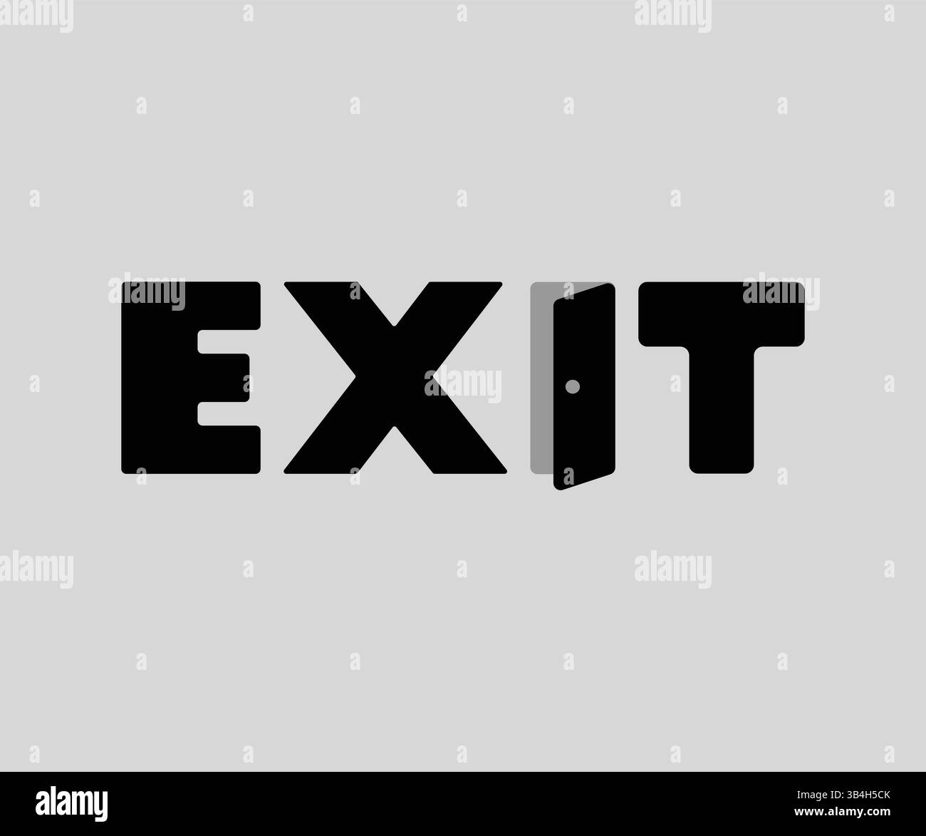 Exit tyfography logo design template Stock Vector Image & Art - Alamy