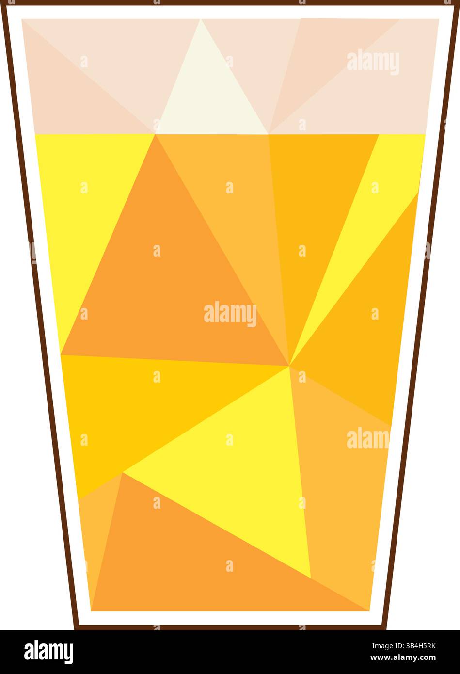 Simple polygonal pint glass. Vector illustration Stock Vector Image ...