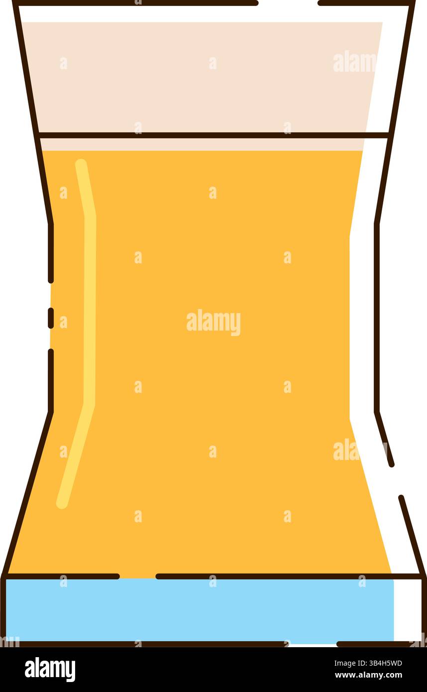 Flat tall beer glass. Vector illustration Stock Vector Image & Art - Alamy