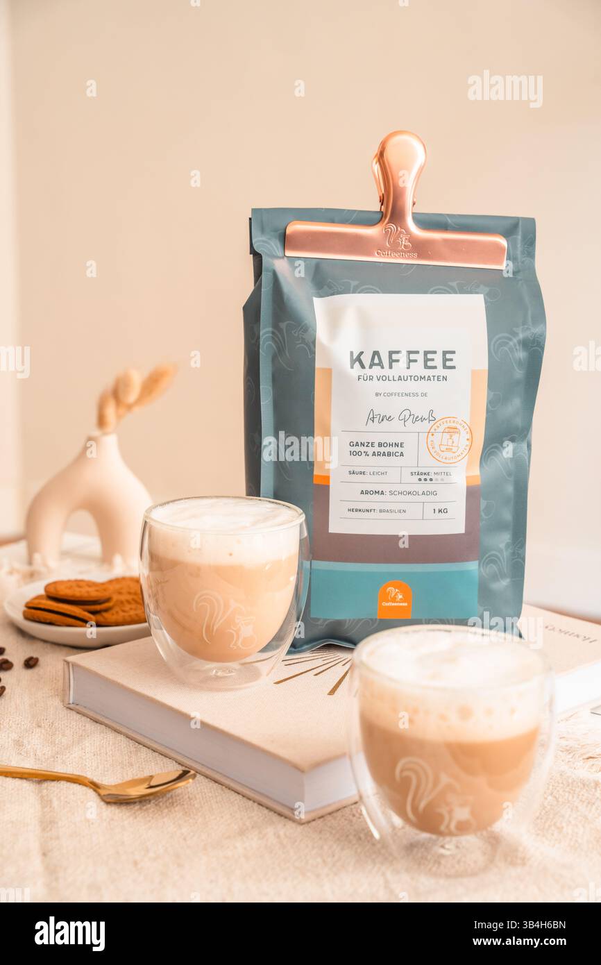 Specialty Coffee Setup – KAFFEE San Cristobal with Frothy Espresso Cups ...