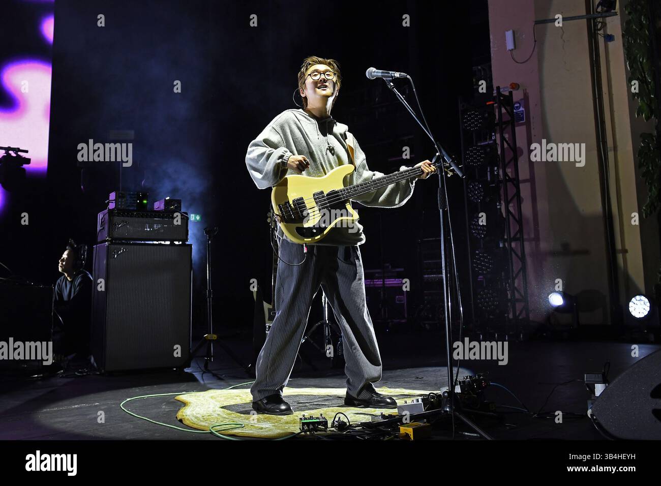 LONDON, ENGLAND - APRIL 29: Soonjong Cha of ‘Wave to Earth’ performing at Brixton Academy on ...