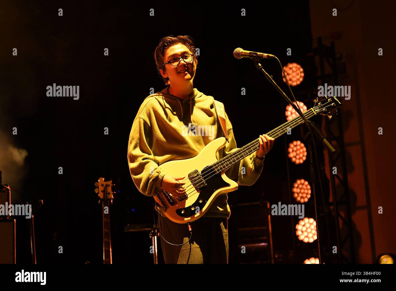 LONDON, ENGLAND - APRIL 29: Soonjong Cha of ‘Wave to Earth’ performing at Brixton Academy on ...