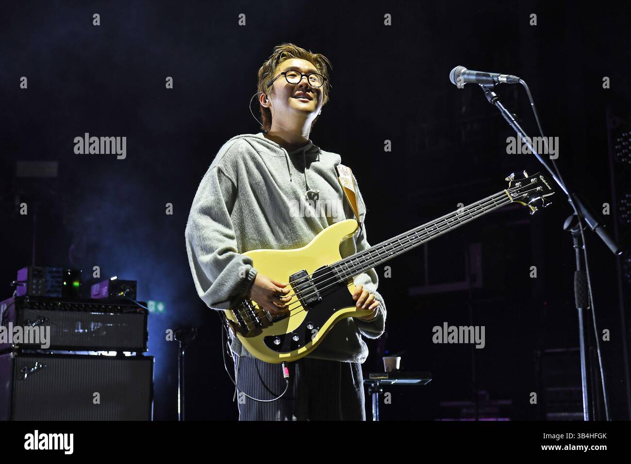 LONDON, ENGLAND - APRIL 29: Soonjong Cha of ‘Wave to Earth’ performing at Brixton Academy on ...
