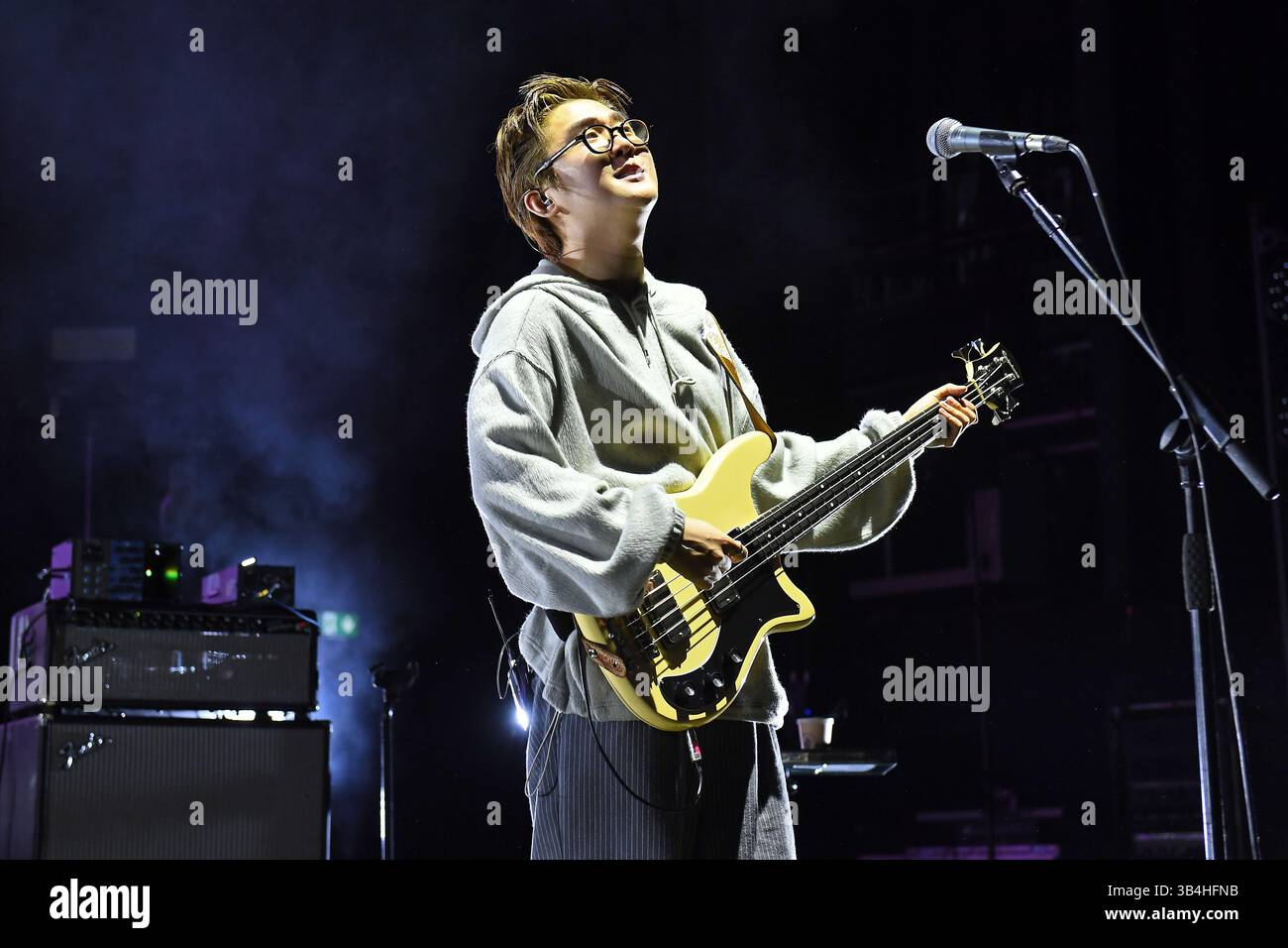 LONDON, ENGLAND - APRIL 29: Soonjong Cha of ‘Wave to Earth’ performing at Brixton Academy on ...