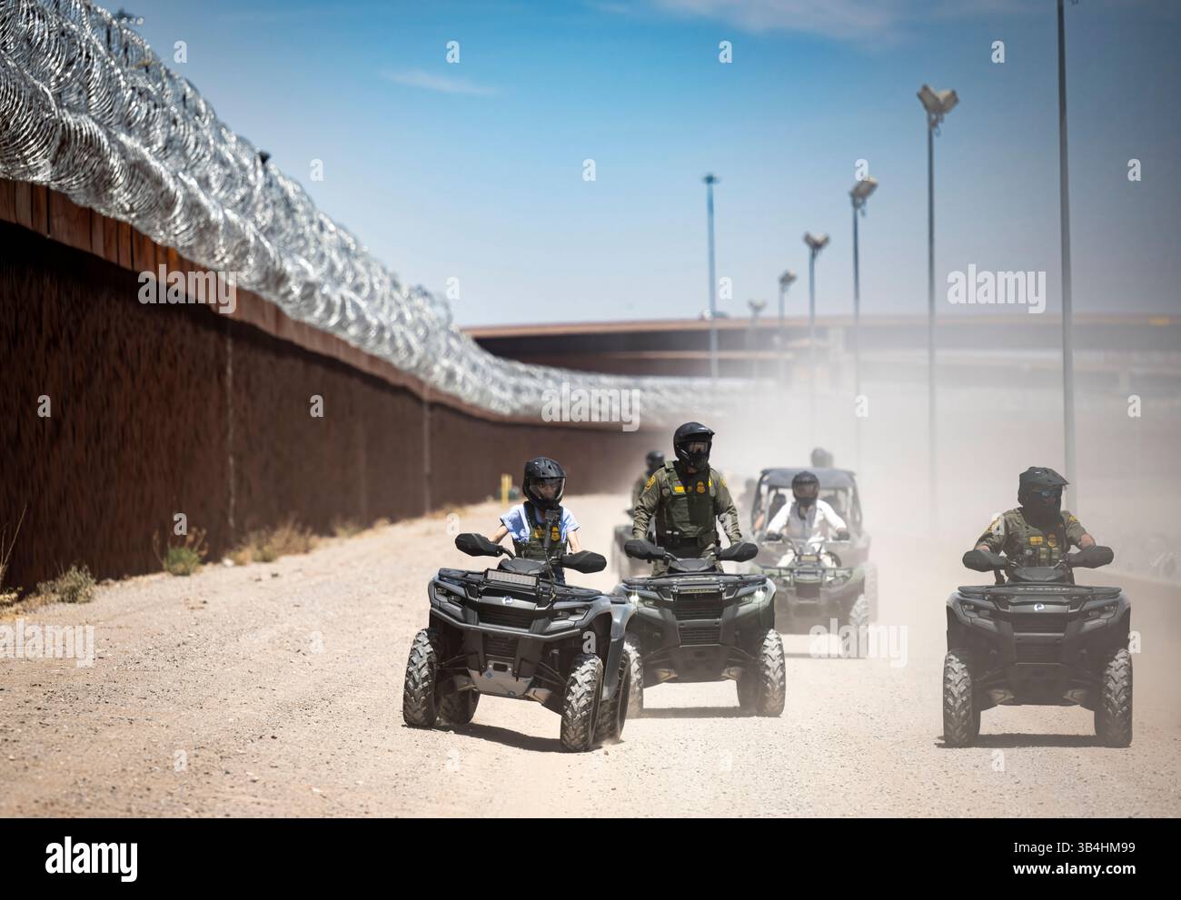 Department of Homeland Security (DHS) Secretary Kristi Noem rides an ...