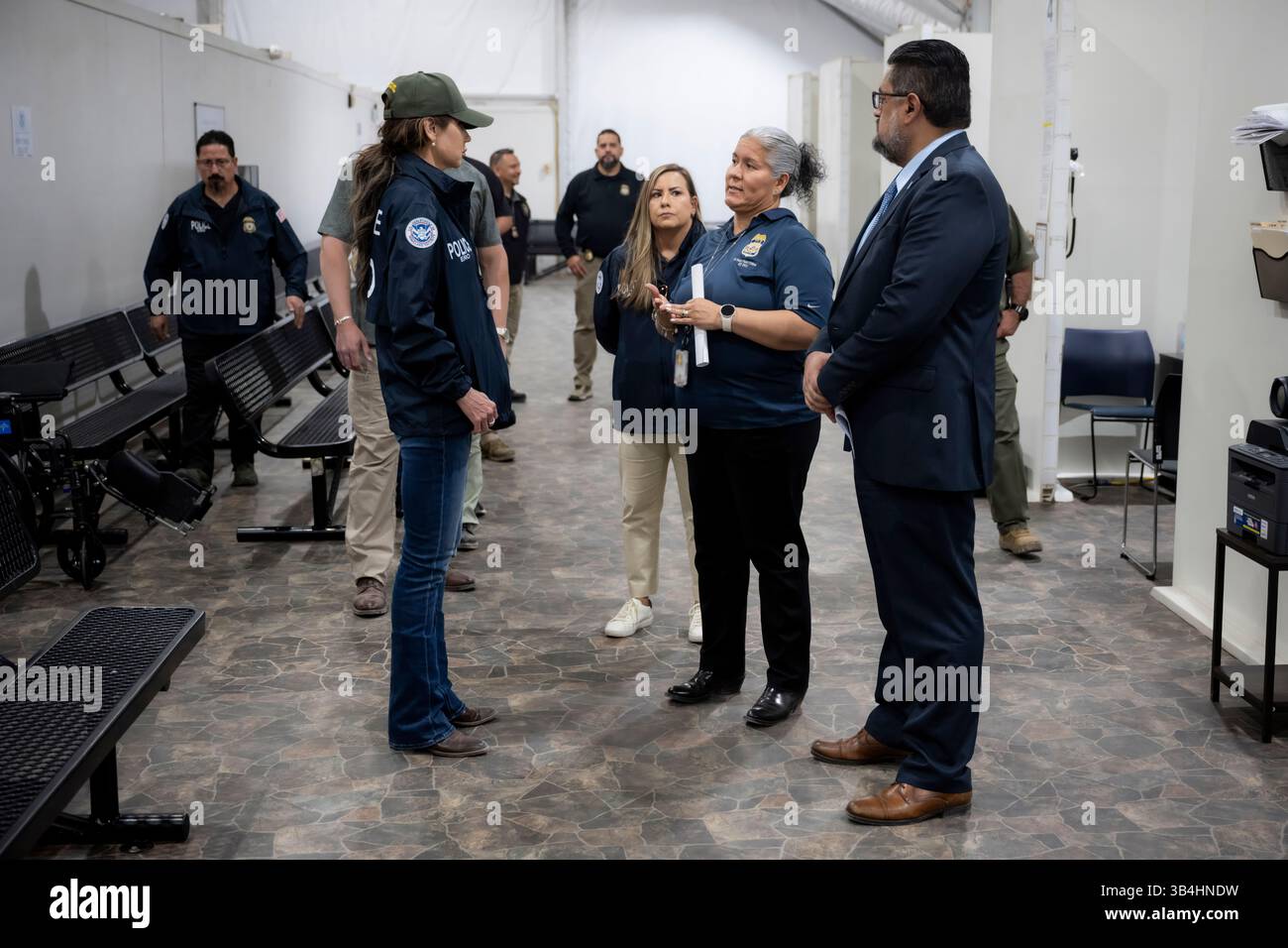 Department of Homeland Security (DHS) Secretary Kristi Noem visits the ...