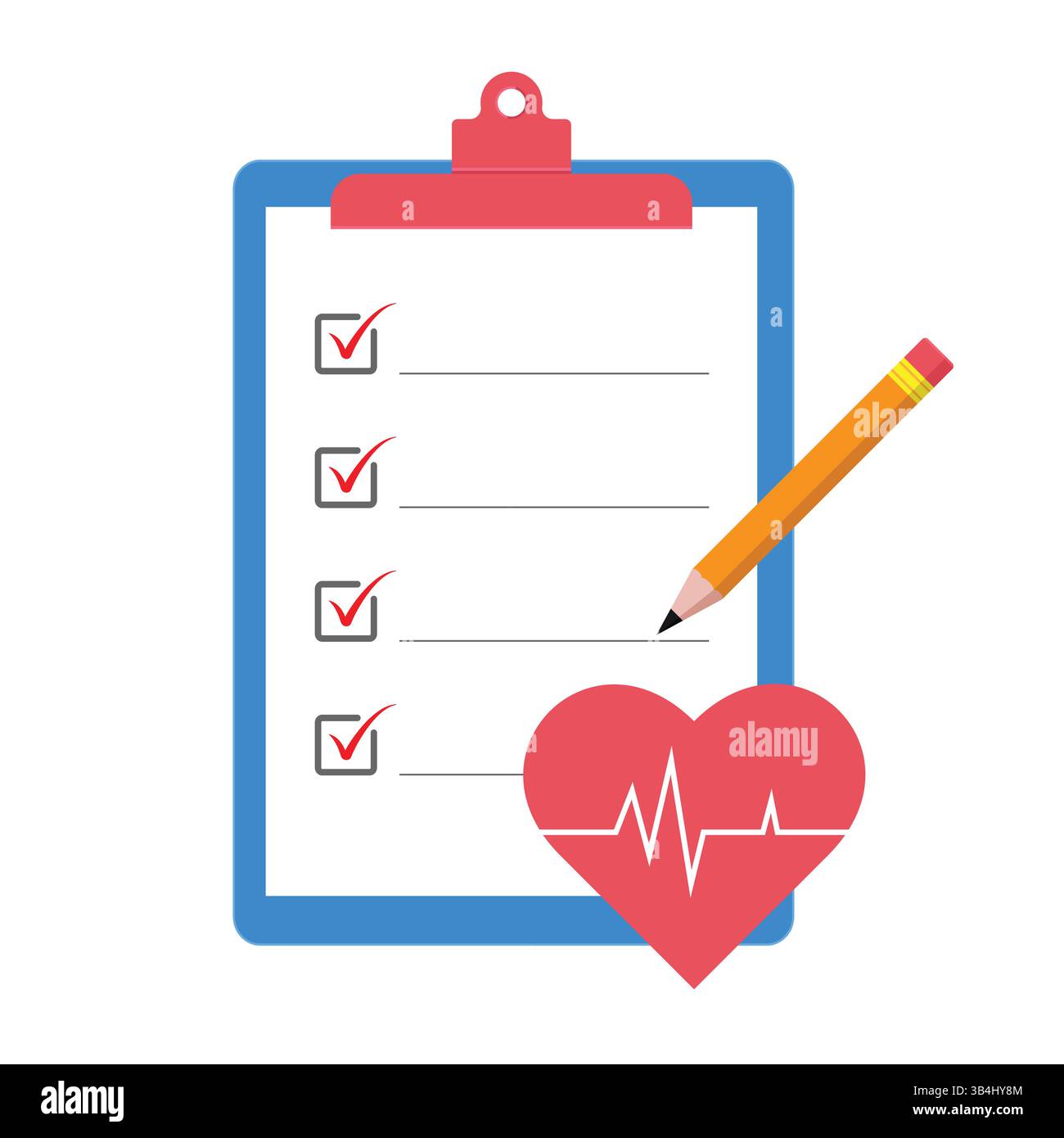 Comprehensive Health Checkup Checklist Featuring an Engaging Heartbeat ...