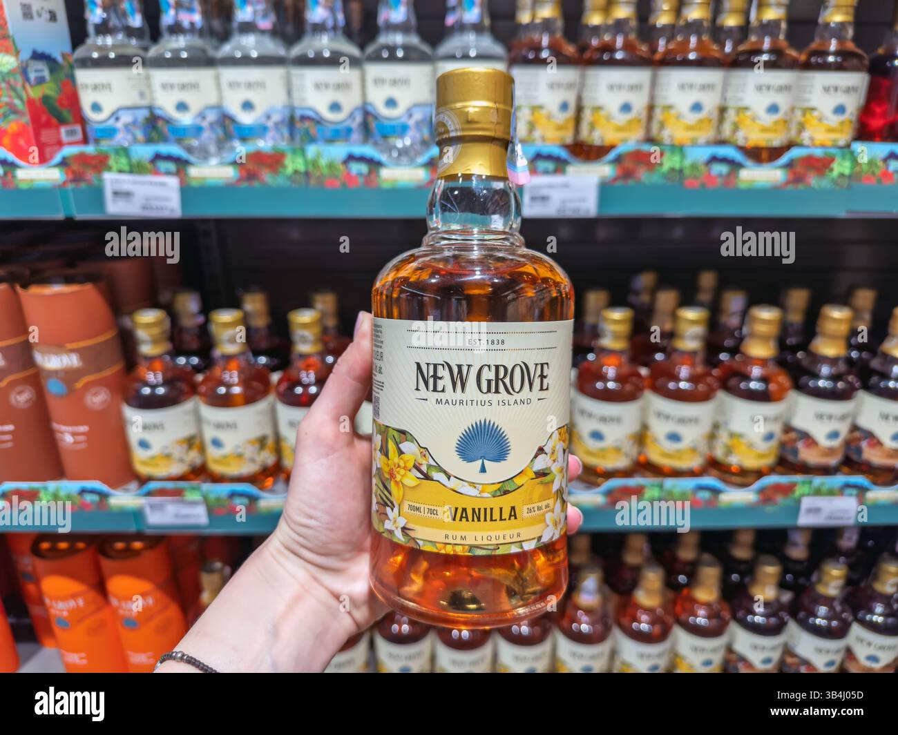 Grand Bay, Mauritius - January 29, 2025: Retail environment showcasing ...