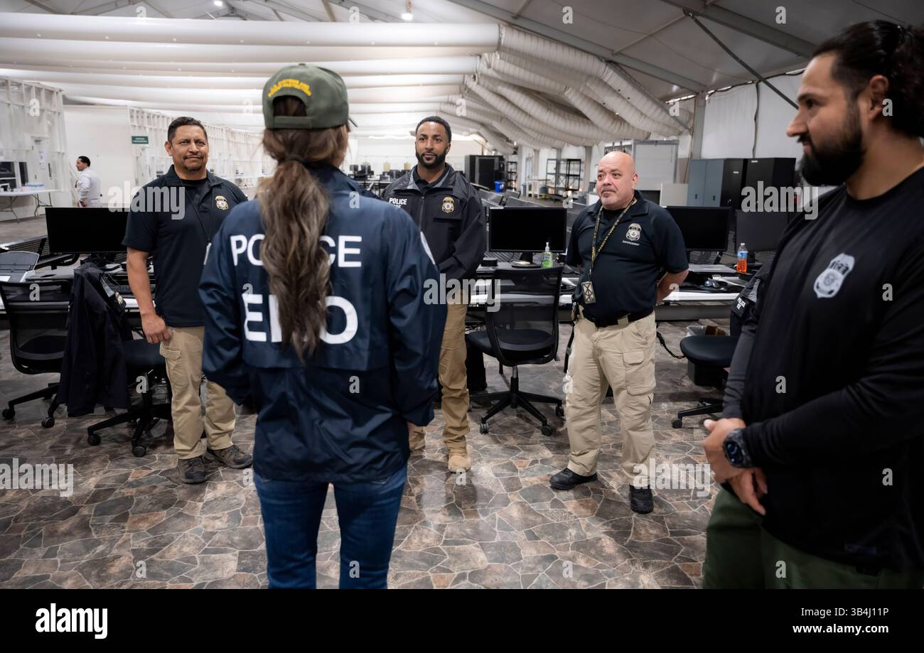 Department of Homeland Security (DHS) Secretary Kristi Noem visits the ...