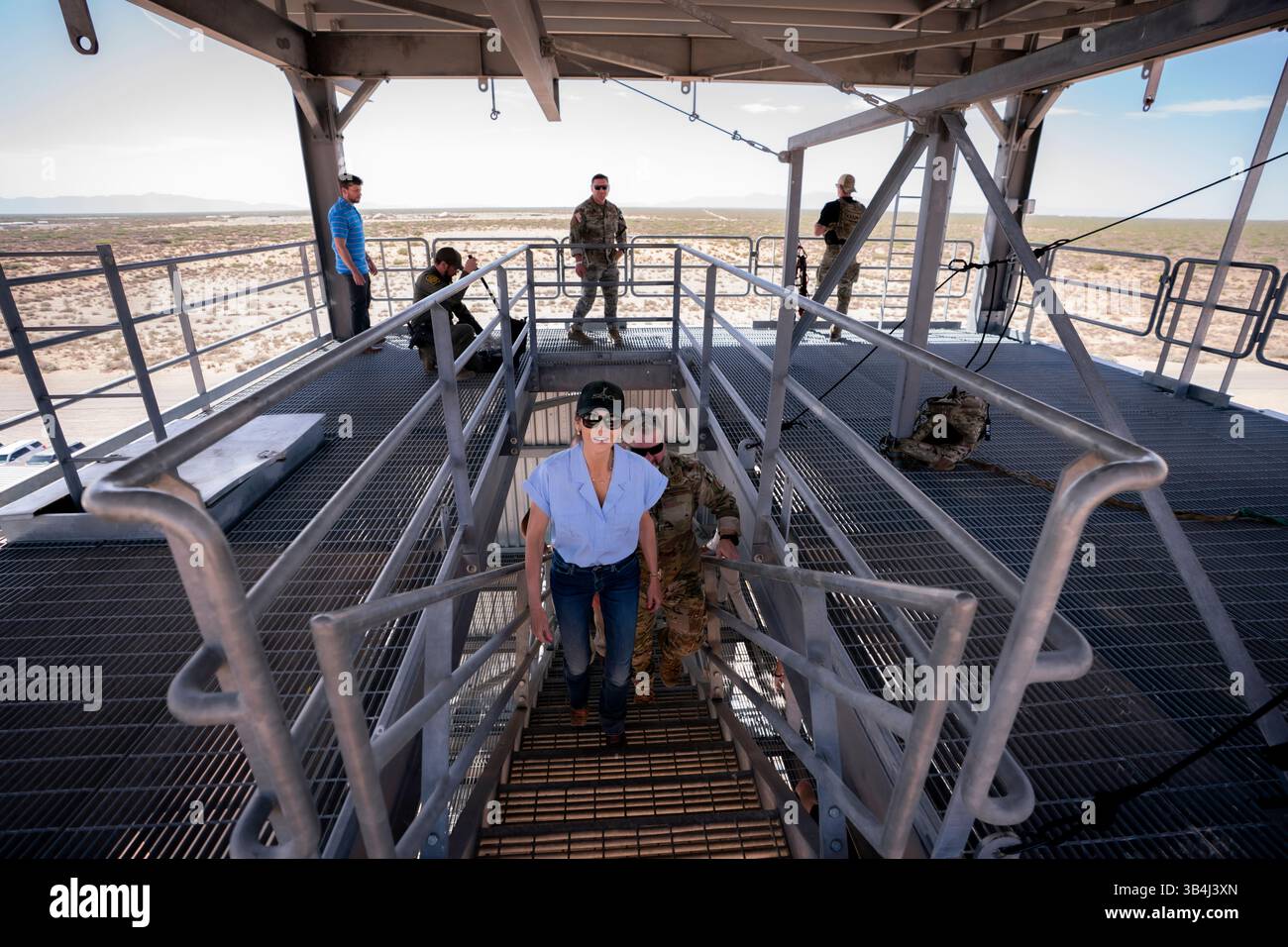 Department of Homeland Security (DHS) Secretary Kristi Noem receives a ...
