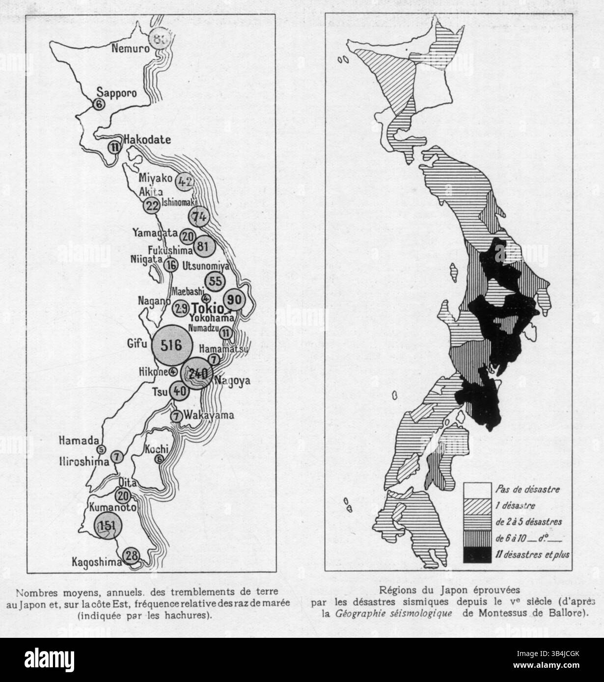 September 1, 1923 - Japan - Seismographic map charts of the Great Kanto ...