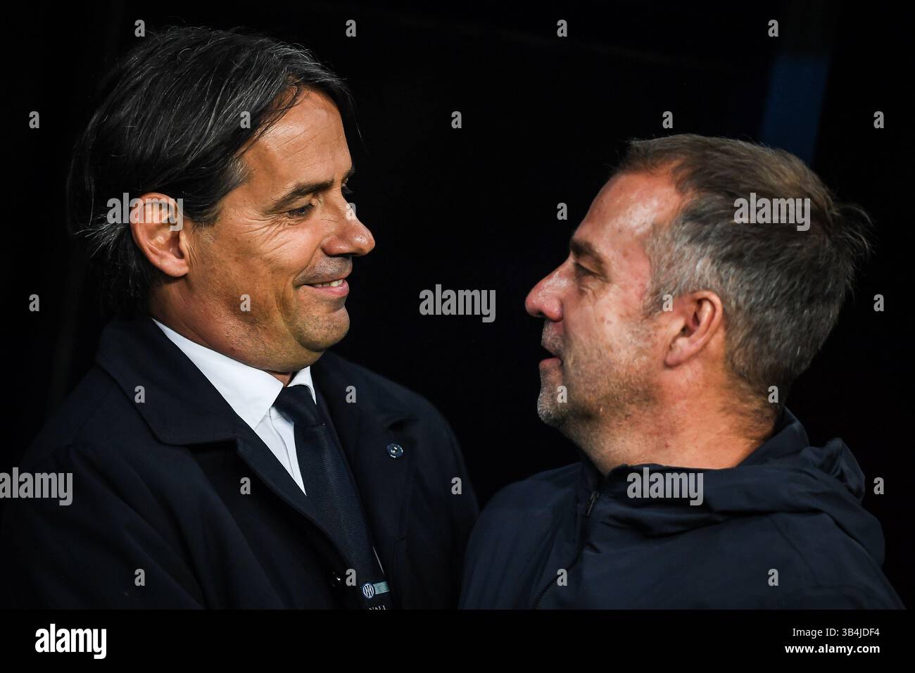 April 30, 2025, Barcelona, Spain, Spain: Simone INZAGHI of Inter Milan and Hansi FLICK of ...