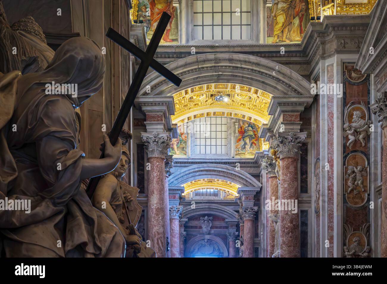 Vatican City, Vatican. 25th Apr, 2025. 4/25/2025 Side aisle of St ...