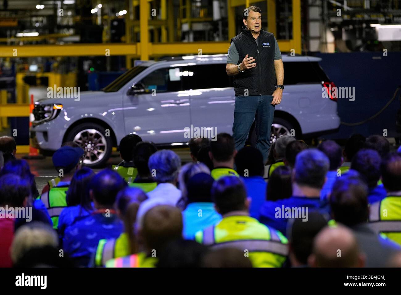Jim Farley, President and Chief Executive Officer of Ford, speaks at ...