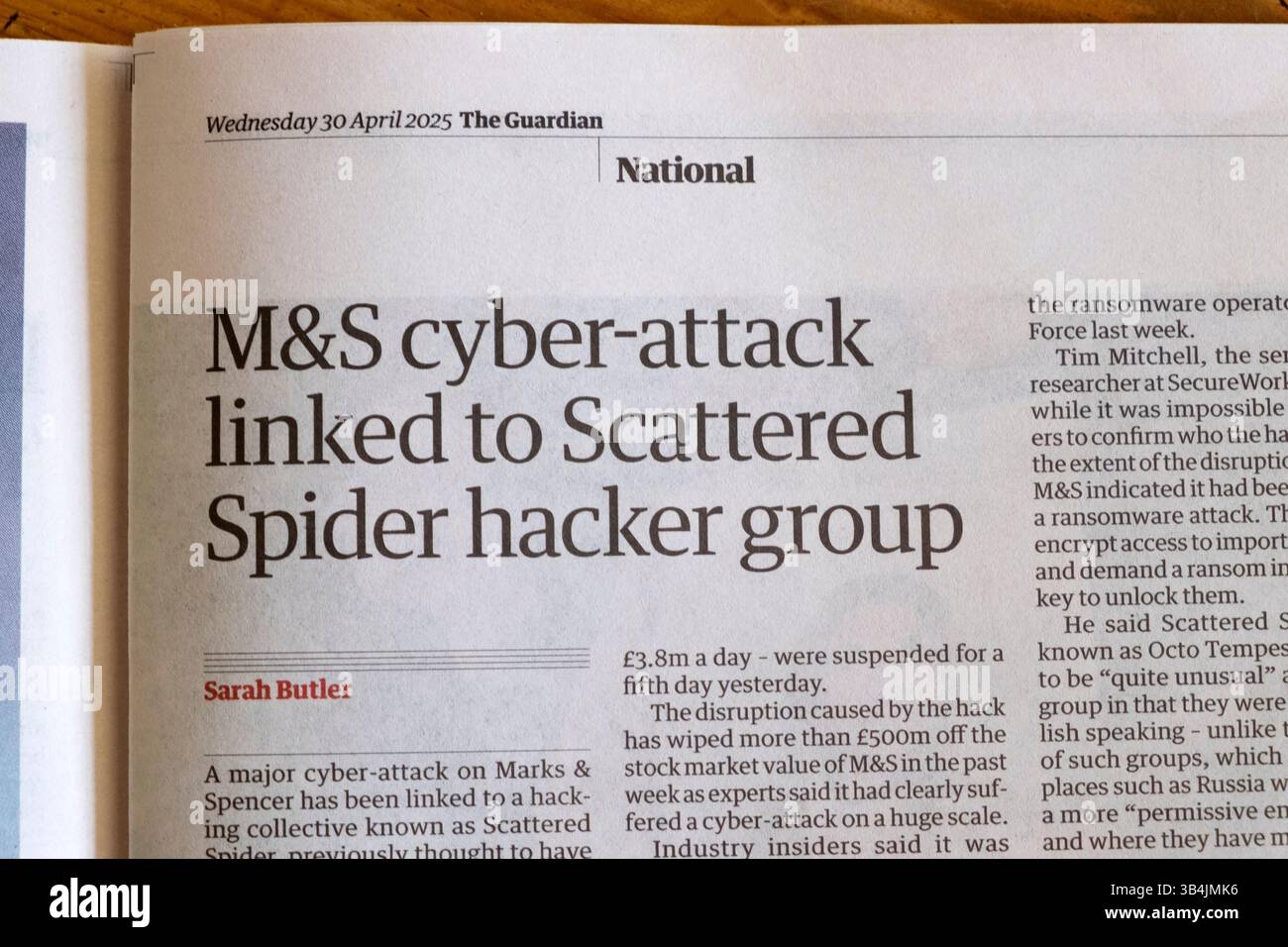'M&S (Marks & Spencer) cyber-attack linked to Scattered Spider hacker ...