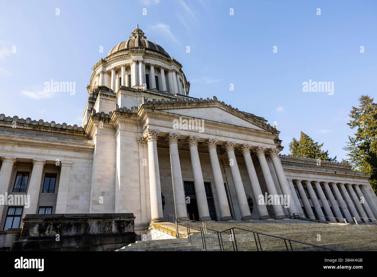 The exterior of the Washington State Capitol building is seen Friday ...
