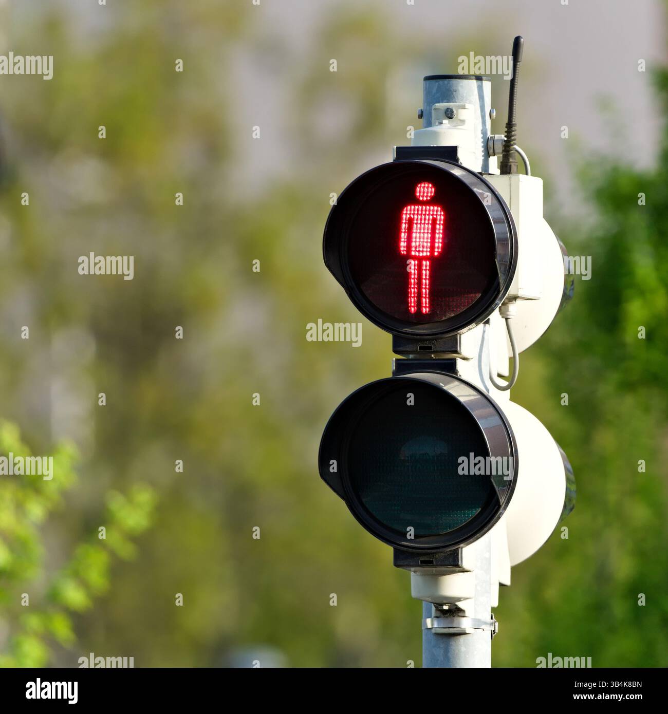 Crosswalk stop red light on traffic lights for pedestrians Stock Photo ...