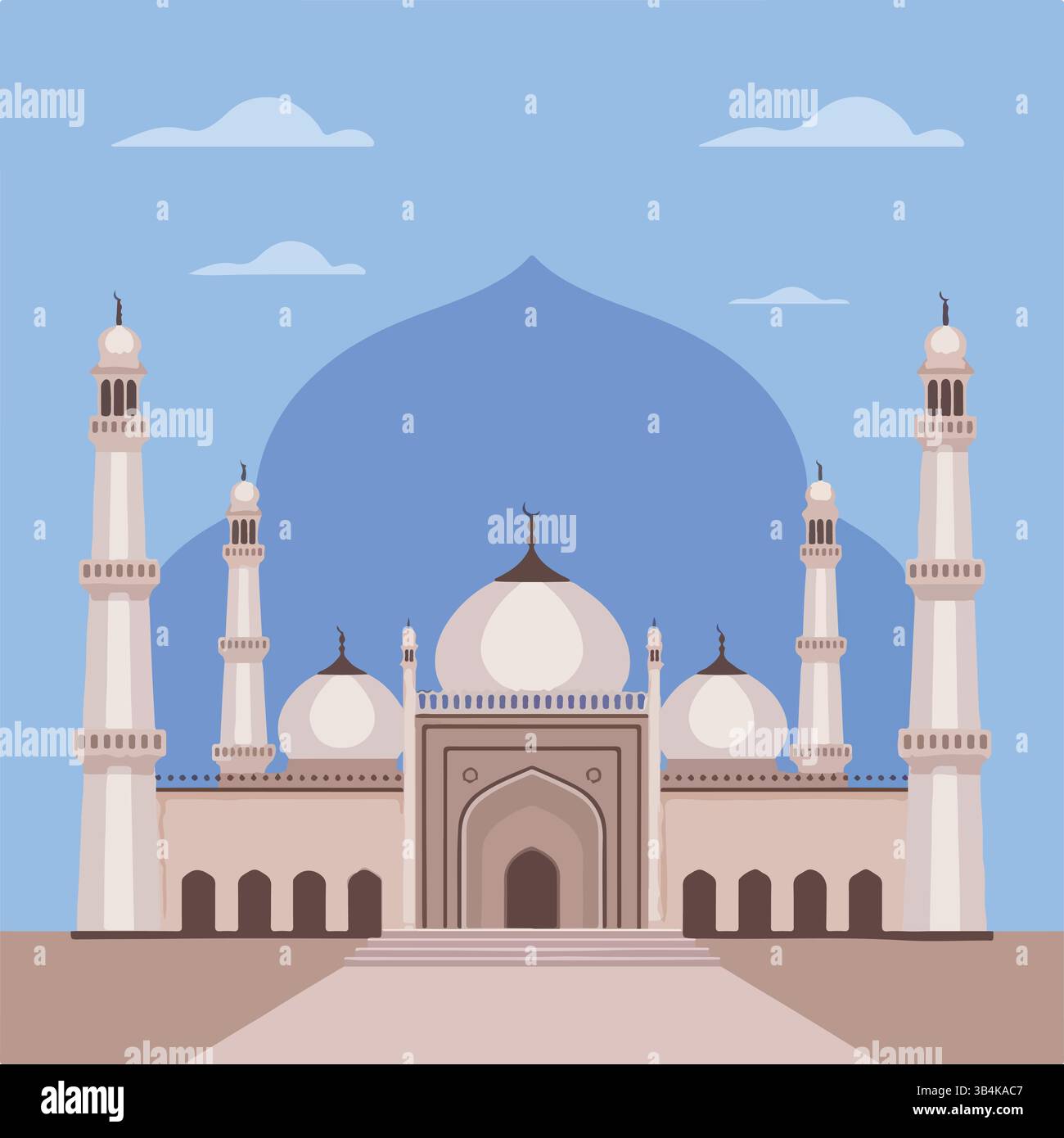 Mosque masjid vector illustration Design . Mosque vector for Eid and ...