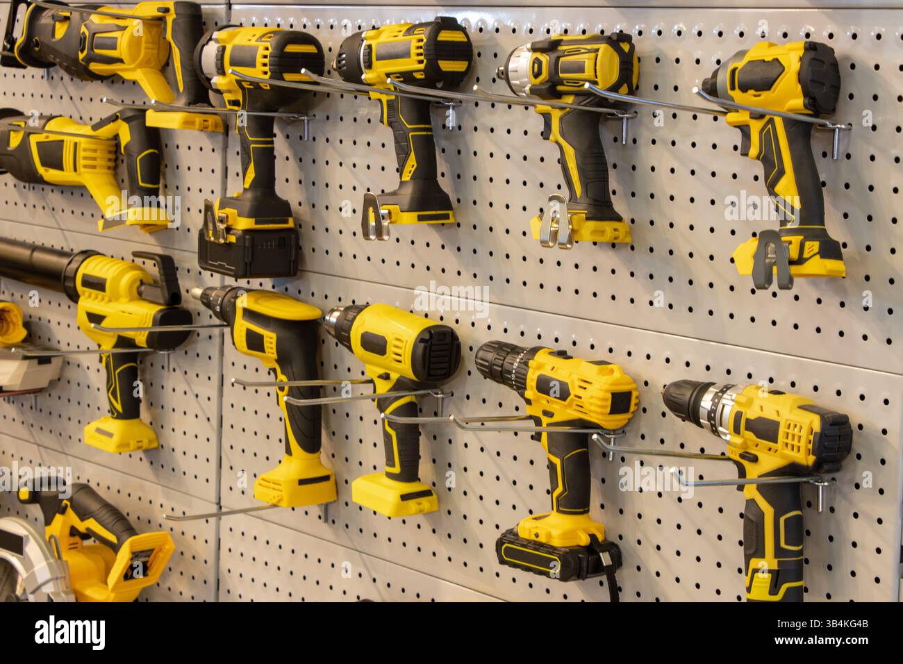 different types of cordless hand drills Stock Photo - Alamy