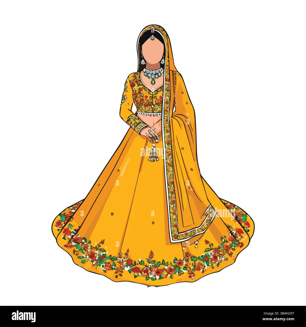 Traditional indian clothes in Stock Vector Images - Alamy