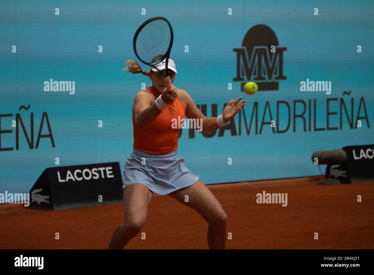 Madrid, Spain. 30th Apr, 2025. Russian Mirra Andreeva plays against American Coco Gauff (not ...