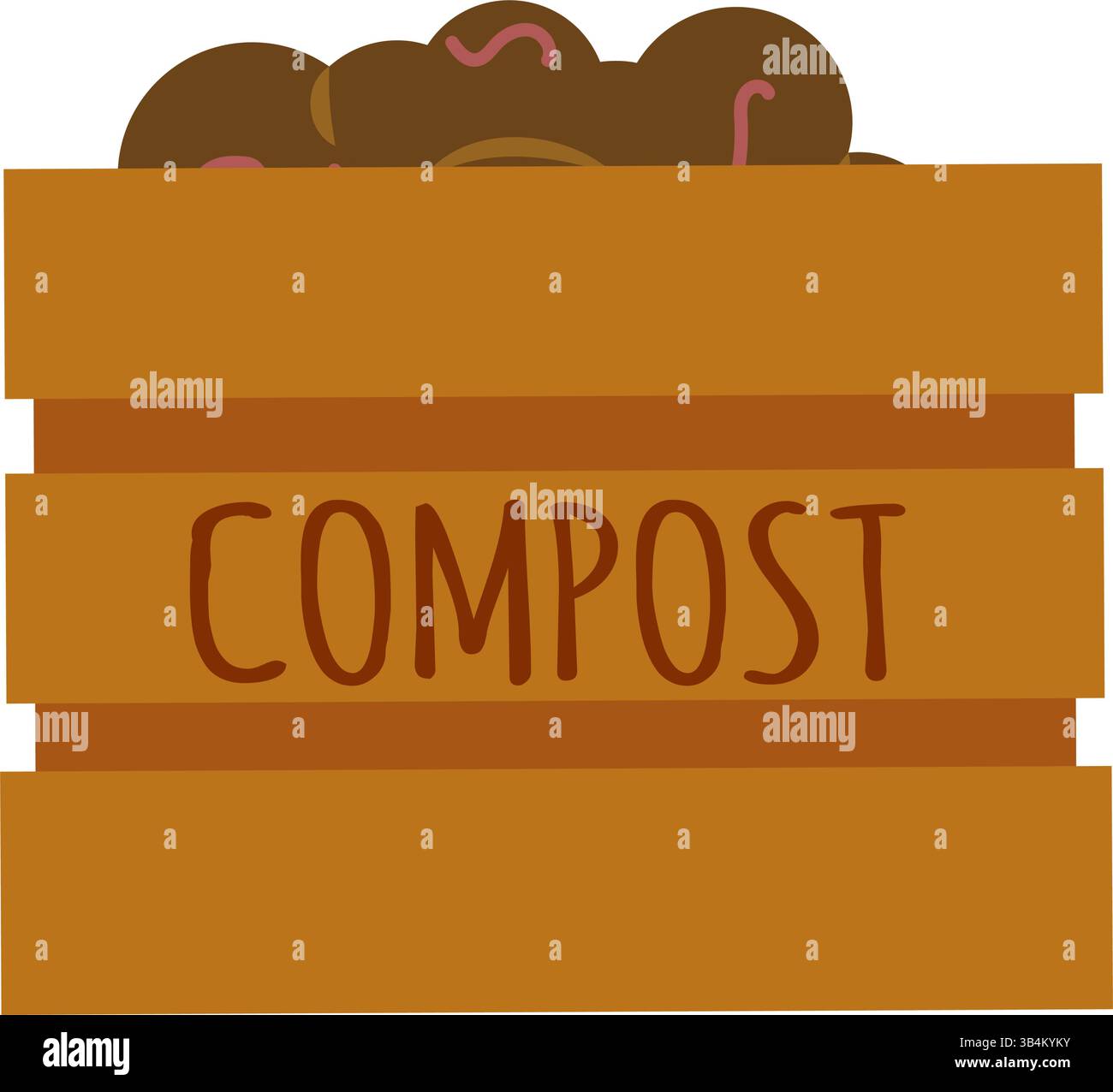 Wooden compost box full. Vector illustration Stock Vector Image & Art ...