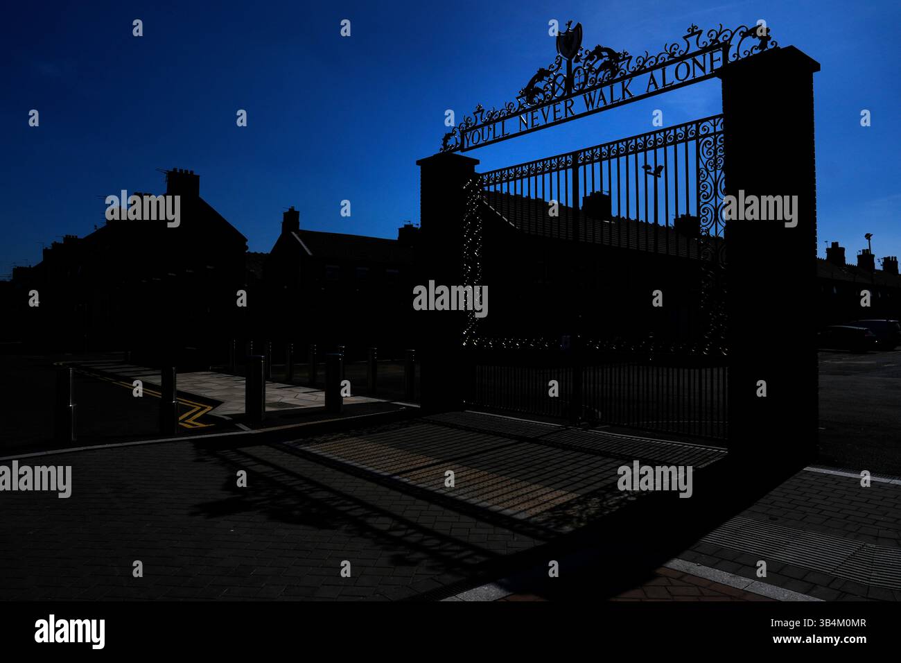 A general view of the gate with the text 'You'll Never Walk Alone ...