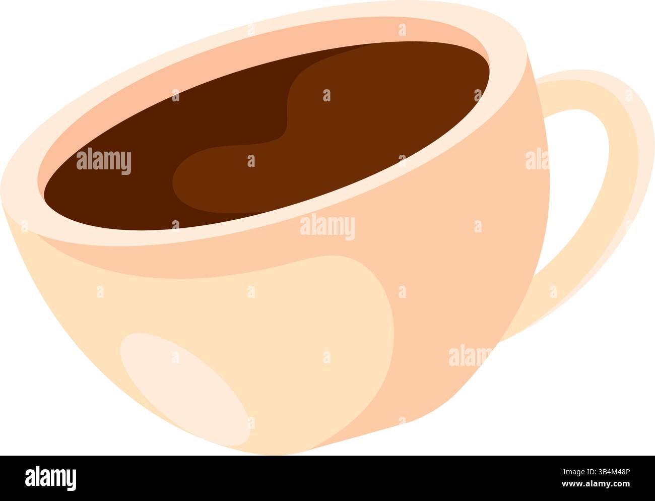 Tilted cup with coffee. Vector illustration Stock Vector Image & Art ...