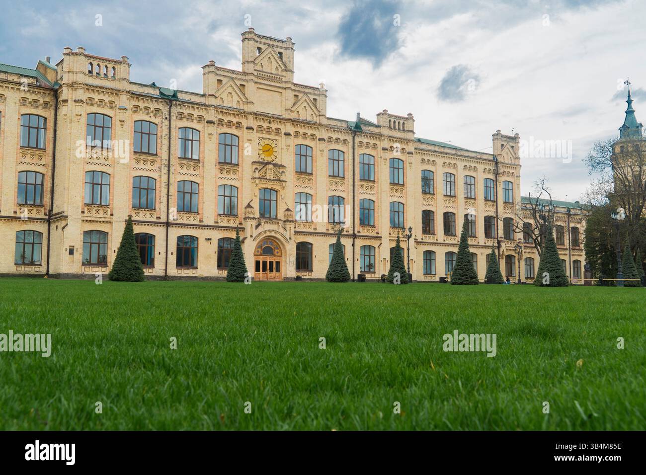 Kyiv, Ukraine - 04.05.2025: View of the historic brick building of Igor ...