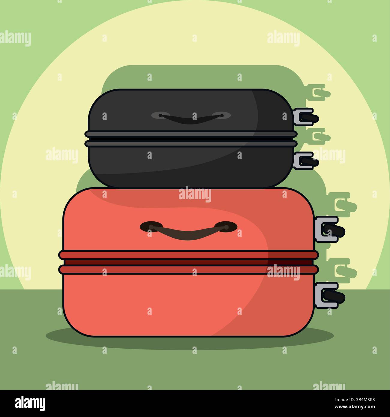 Colored wheeled suitcase. Vector illustration Stock Vector Image & Art ...
