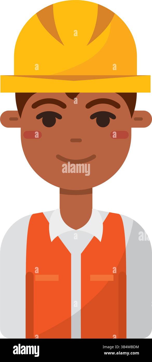 Male construction worker. Vector illustration Stock Vector Image & Art - Alamy