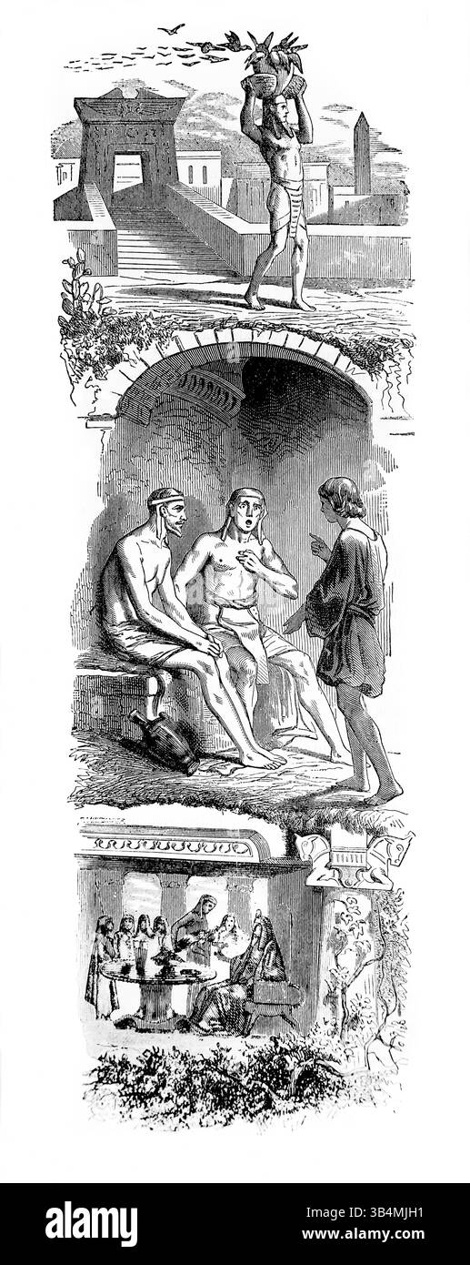 Illustration of Joseph Interpreting the Butler and the Bakers Dreams in ...