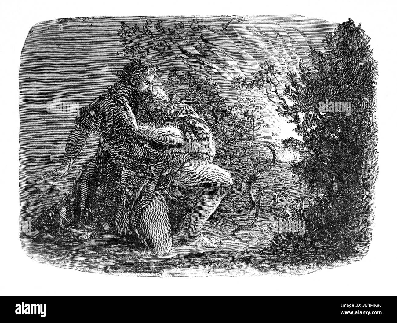 Rod turning into a serpent hi-res stock photography and images - Alamy