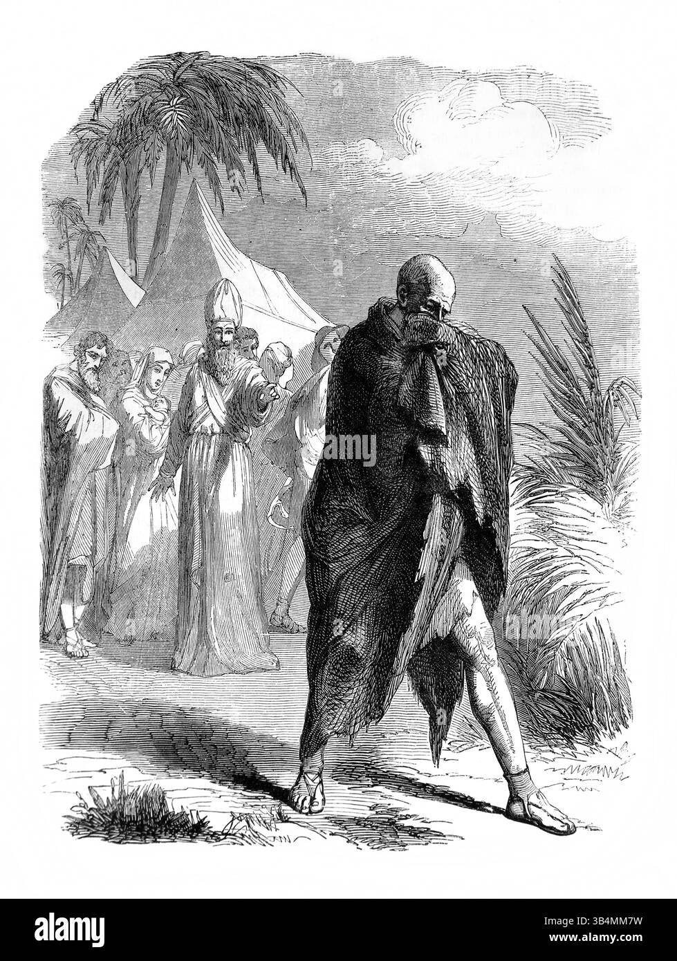 Illustration of the Leper (Leviticus) from Antique 19th Century The ...