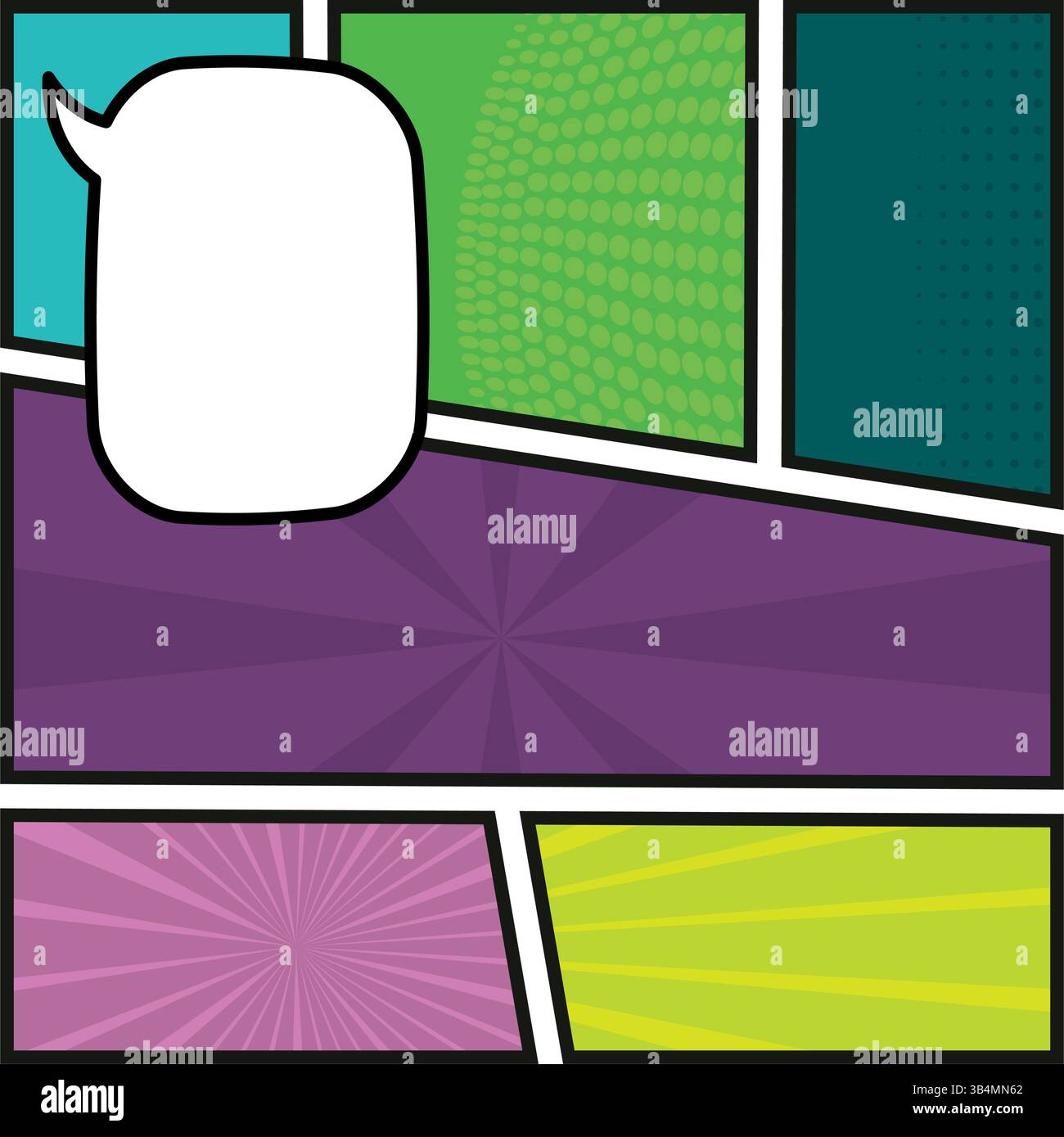 Comic frame with speech bubble. Vector illustration Stock Vector Image ...