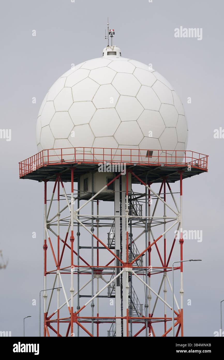 A White Doppler Radar in An Airport Stock Photo - Alamy