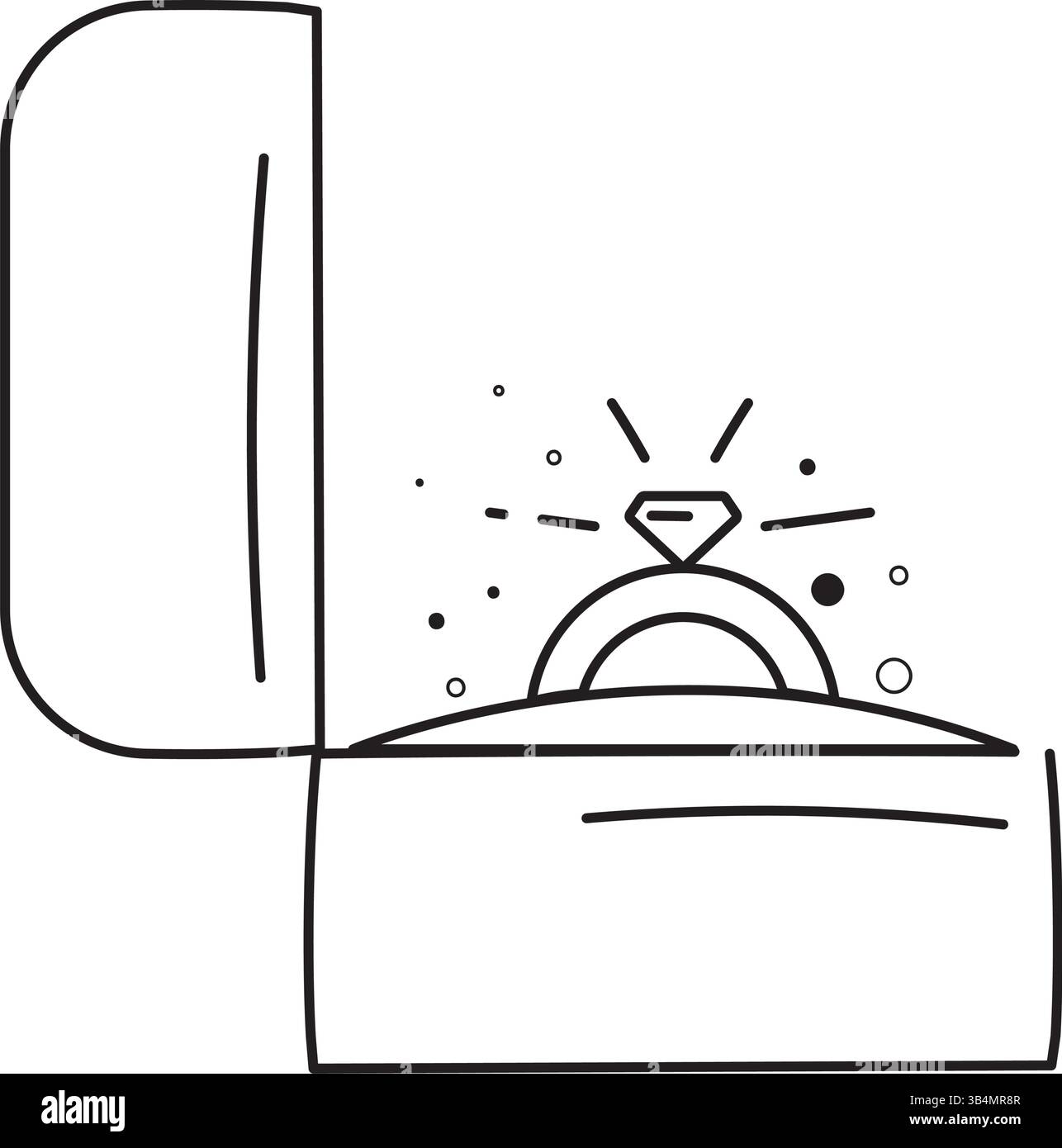 Engagement ring box. Vector illustration Stock Vector Image & Art - Alamy