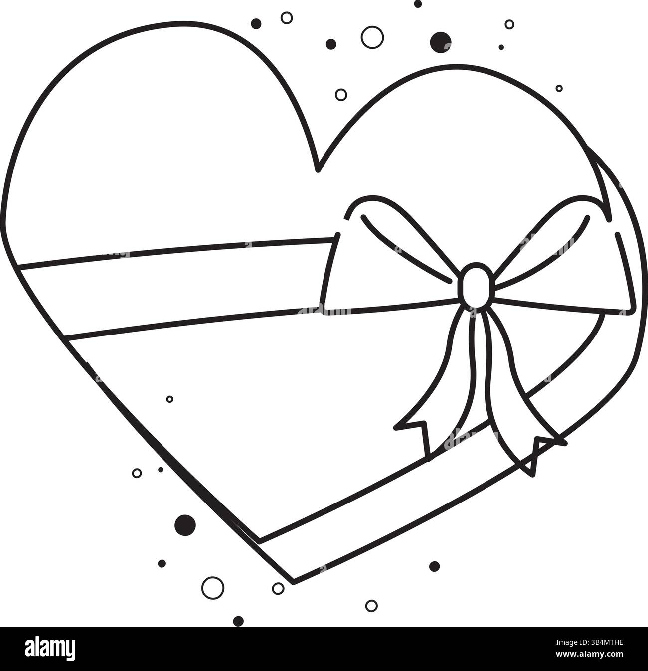 Gift box love heart Black and White Stock Photos & Images - Alamy