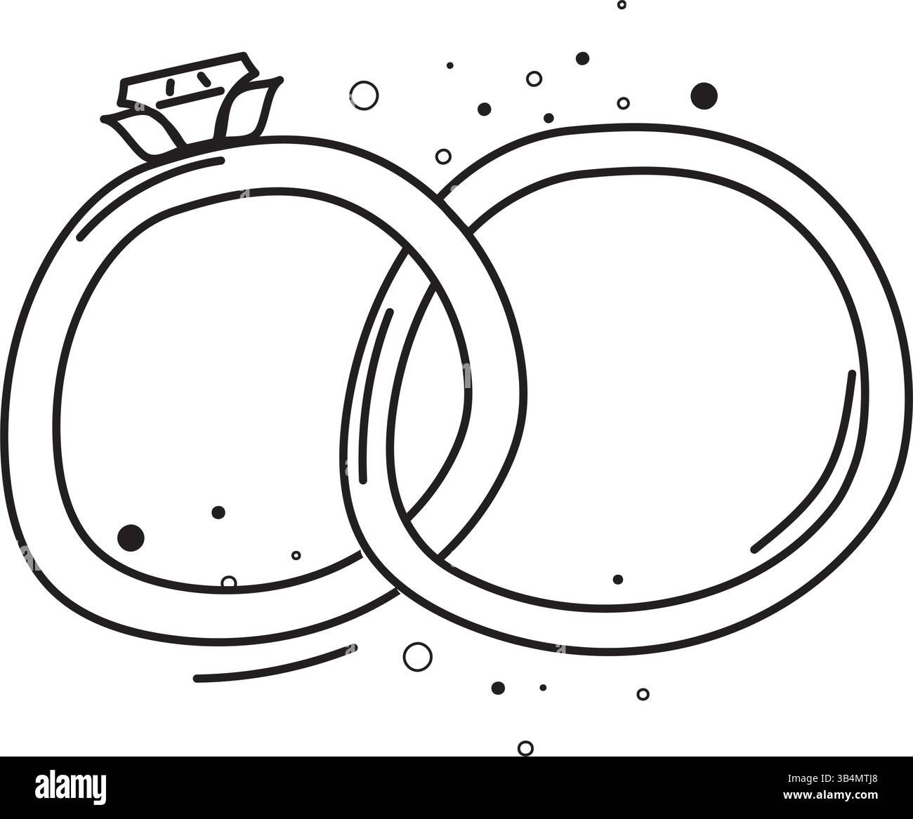 Wedding rings outline. Vector illustration Stock Vector Image & Art - Alamy