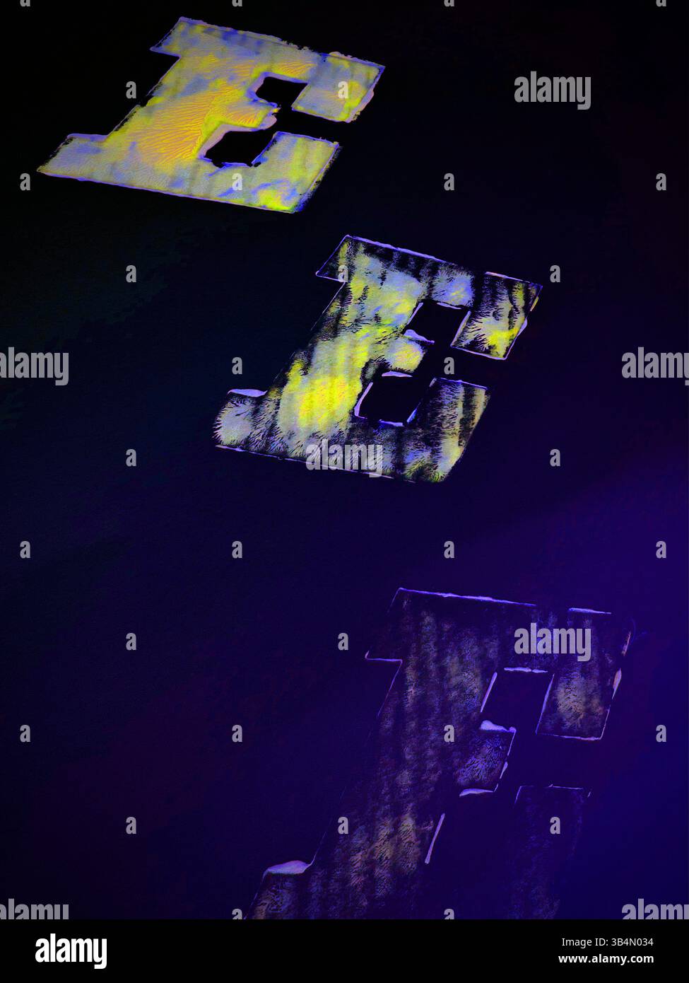 graphic images of capital letter E Stock Photo - Alamy